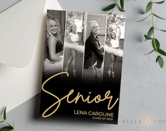 Senior Graduation Invitation Template, Grad Card, High School Senior ...