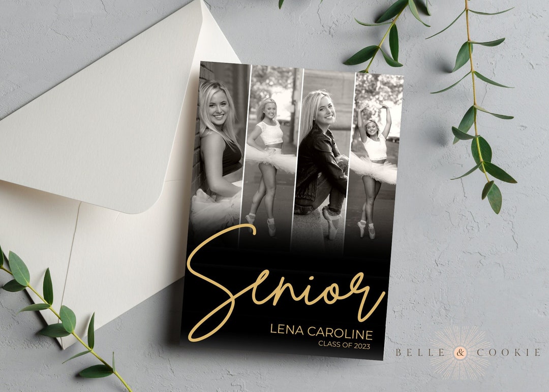 Senior Graduation Invitation Template, Graduation Card, High School ...