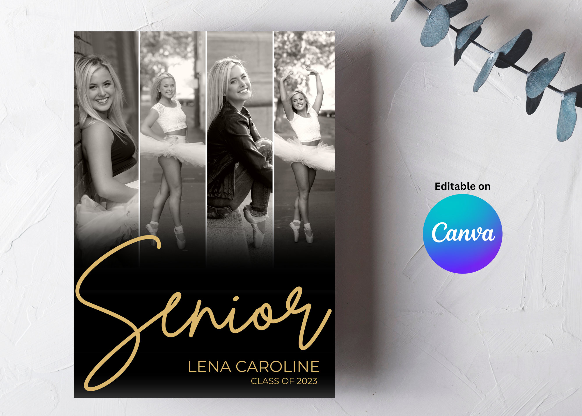 Senior Graduation Invitation Template, Grad Card, High School Senior ...