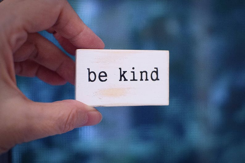 Mini Farmhouse Sign Mini Wood Block Be Kind Sign Kindness | Etsy