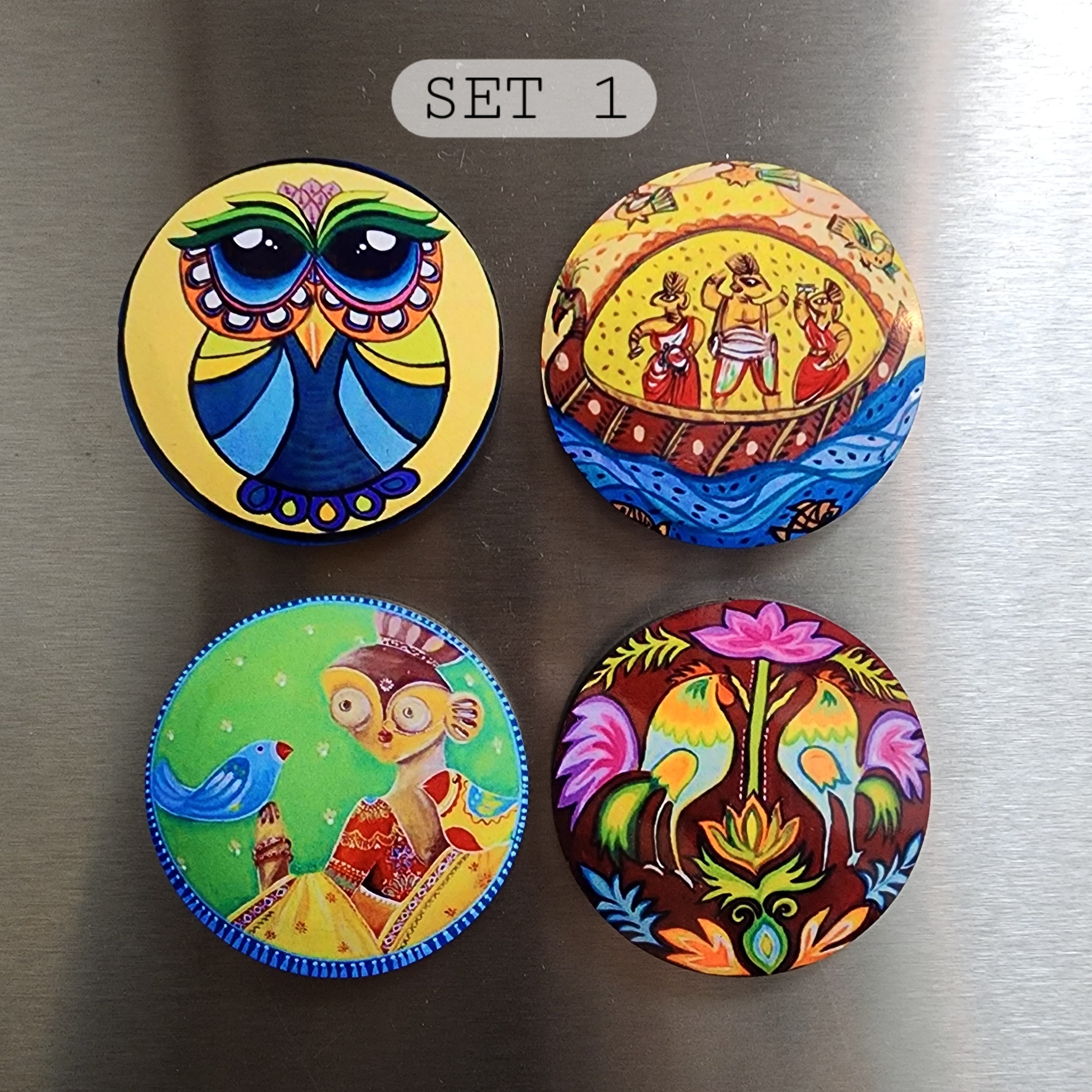 BOGO!!! Madhubani Art Fridge Magnet | Indian Folk Art Magnet | South ...