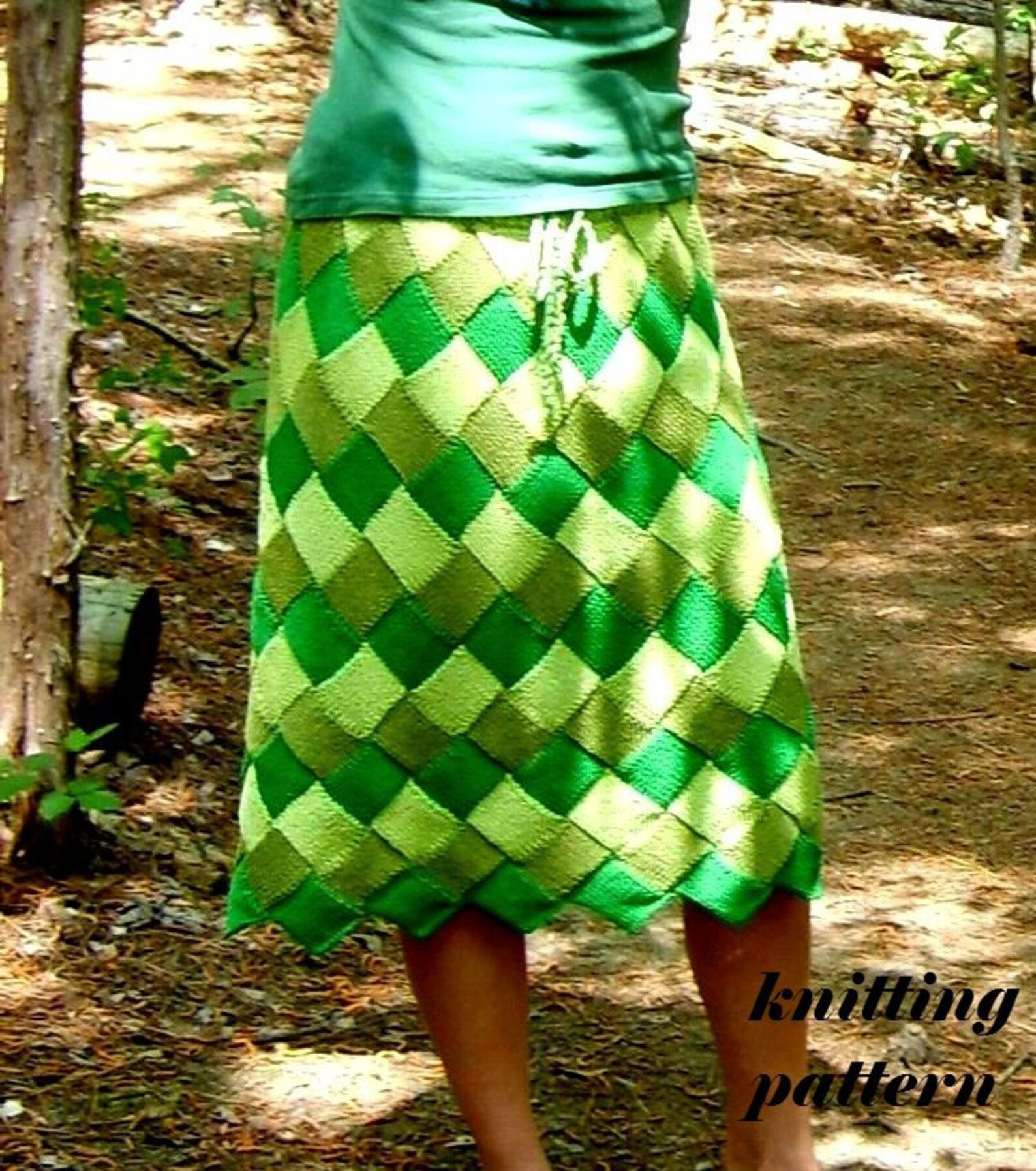 Green Mamba Skirt PDF Knitting Pattern - Etsy