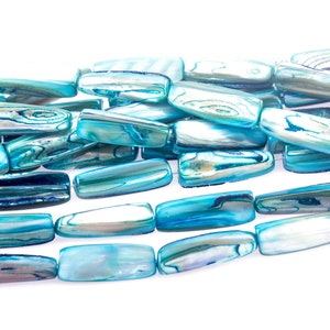 Aqua Blue Color River Shell Triangle Beads Dyed MOP Beads - Etsy