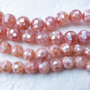 Pink MOP Ball Beads - Pink Shell Beads Suppllies - Quality Sea Shell ...
