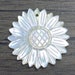 Sunflower Sea Shell Pendants -carved Yellow Shell Floral Pendant ...