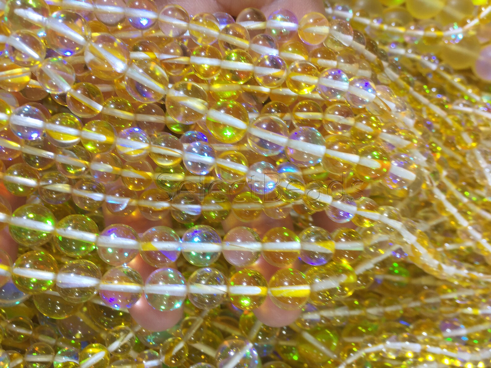 Manmade Rainbow Moonstone Beads Synthetic Crystal Optical - Etsy