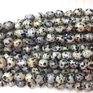 Tumbled Gemstone Nugget Beads - Free Form Stone Nuggets - Dalmatian ...
