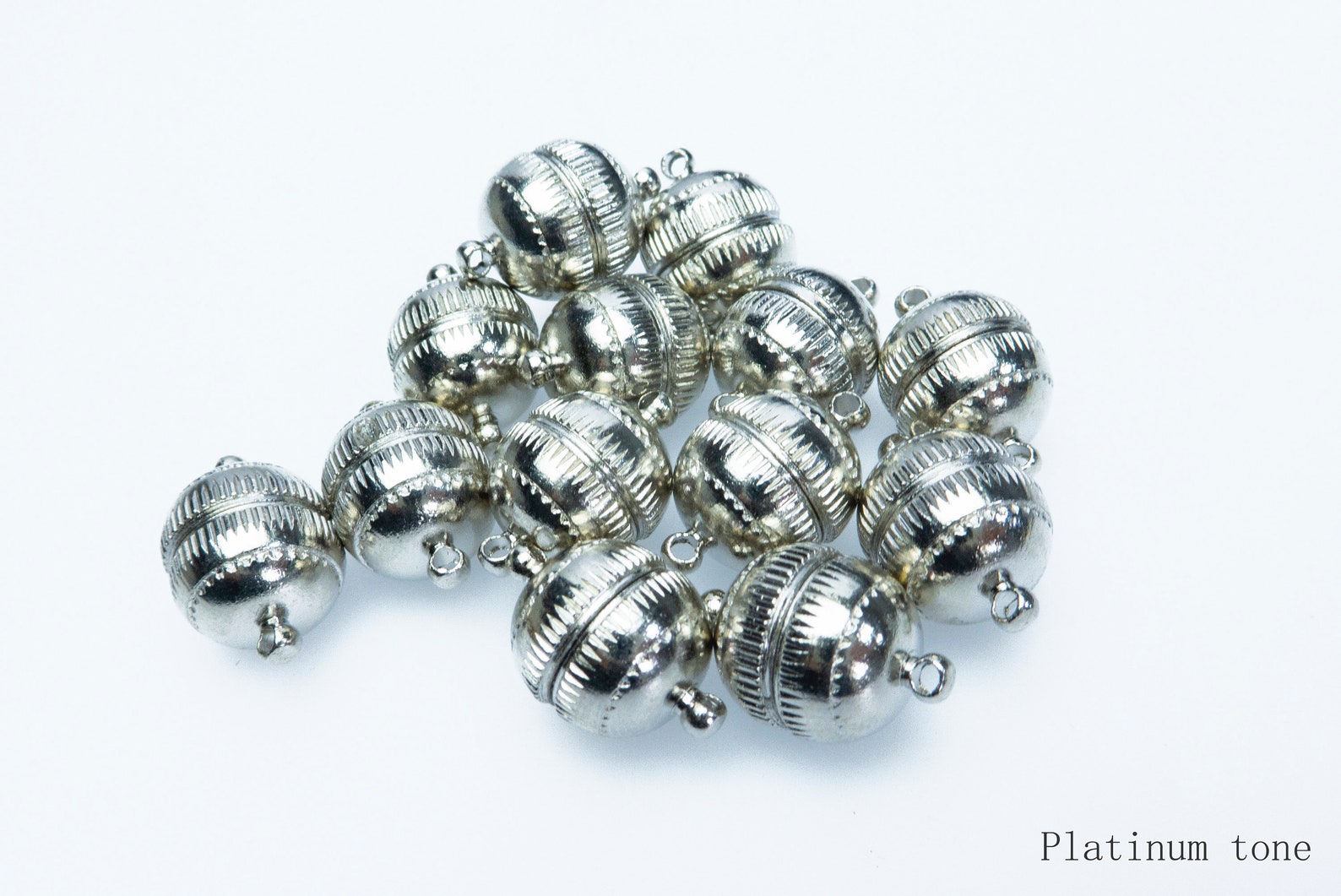 Brass Magnetic Clasp - Magnetic Necklace Clasp - Silver Magnetic Clasp ...