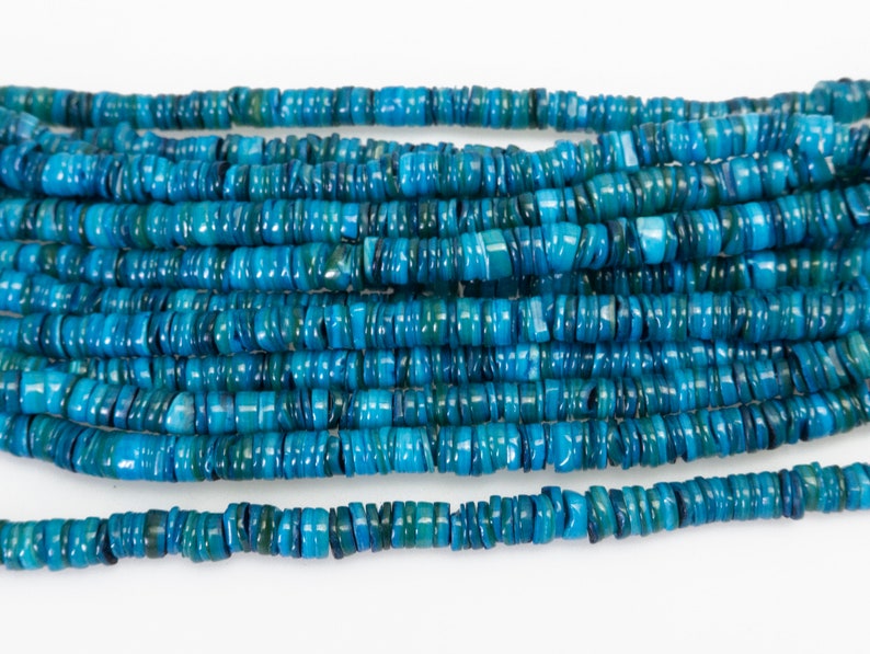 Heishi Shell Beads - Dyed MOP Spacers - Thin Beach Style Beads - for ...