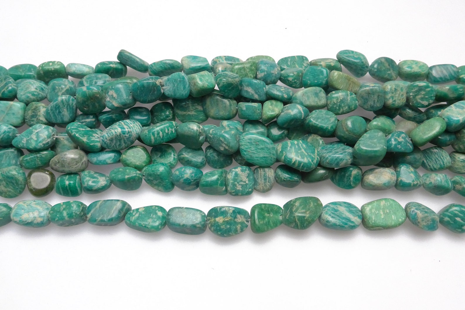 Green Russian Amazonite Nugget Beads Free From Tumbled Green | Etsy