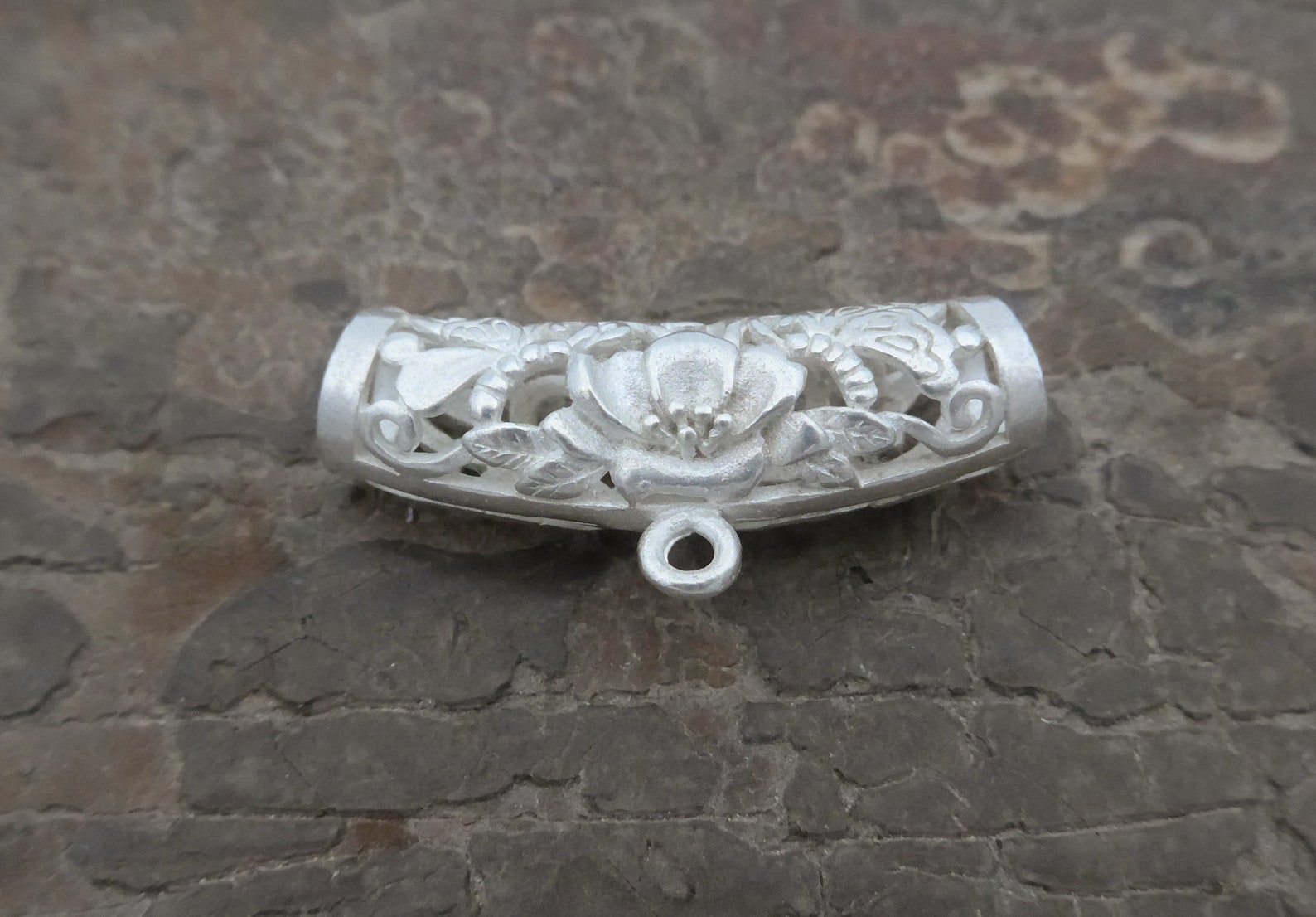 Filigree Floral Sterling Silver Bails for Pendants sterling - Etsy