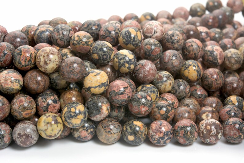 Leopardskin Jasper Beads Natural Stone Beads Wholesale - Etsy