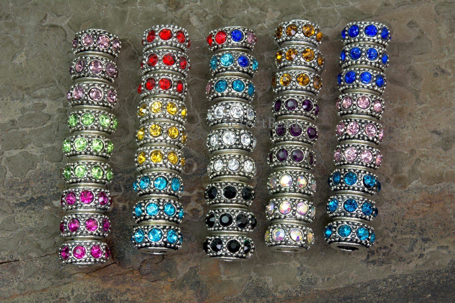 Euro European Charm Beads Big Hole Crystal Charm Beads | Etsy