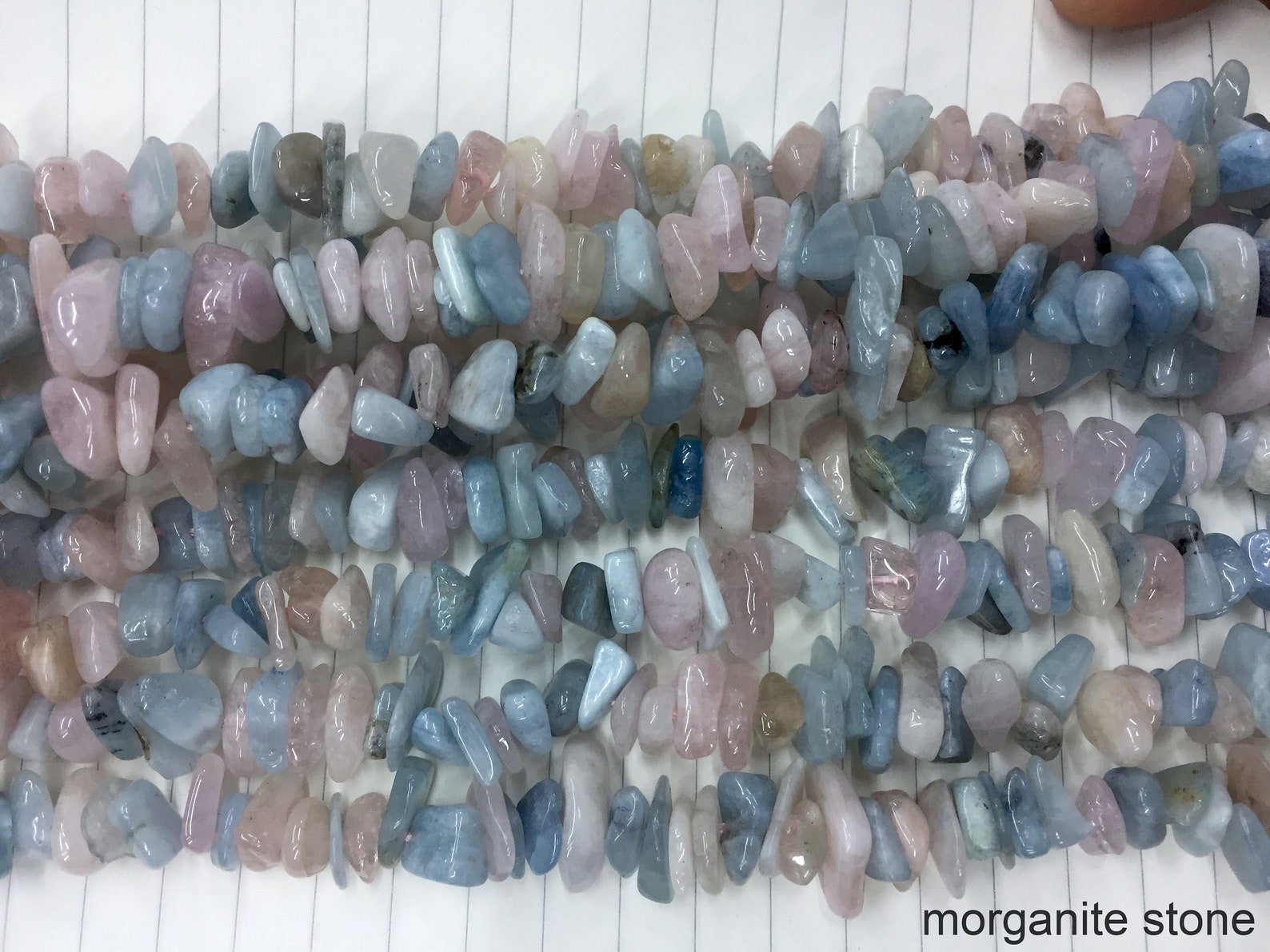 Gemstone Slice Beads Morganite Stone Thin Slice Beads - Etsy