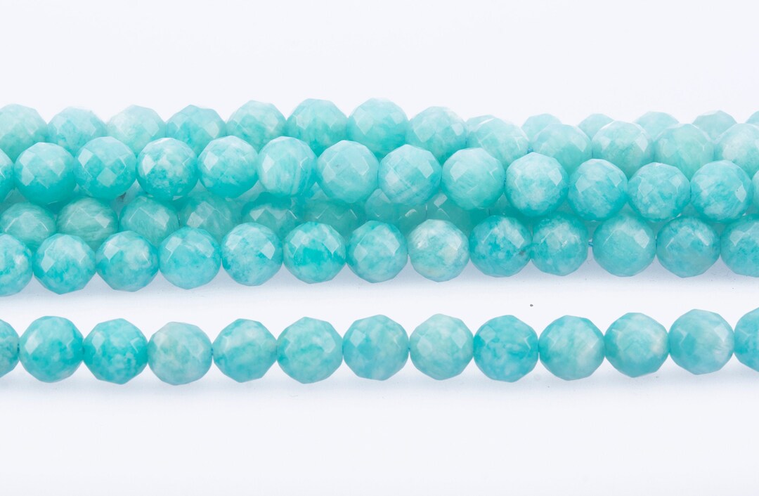 Brazilian Amazonite Faceted Beads Light Blue Amazointe Beads Faceted ...