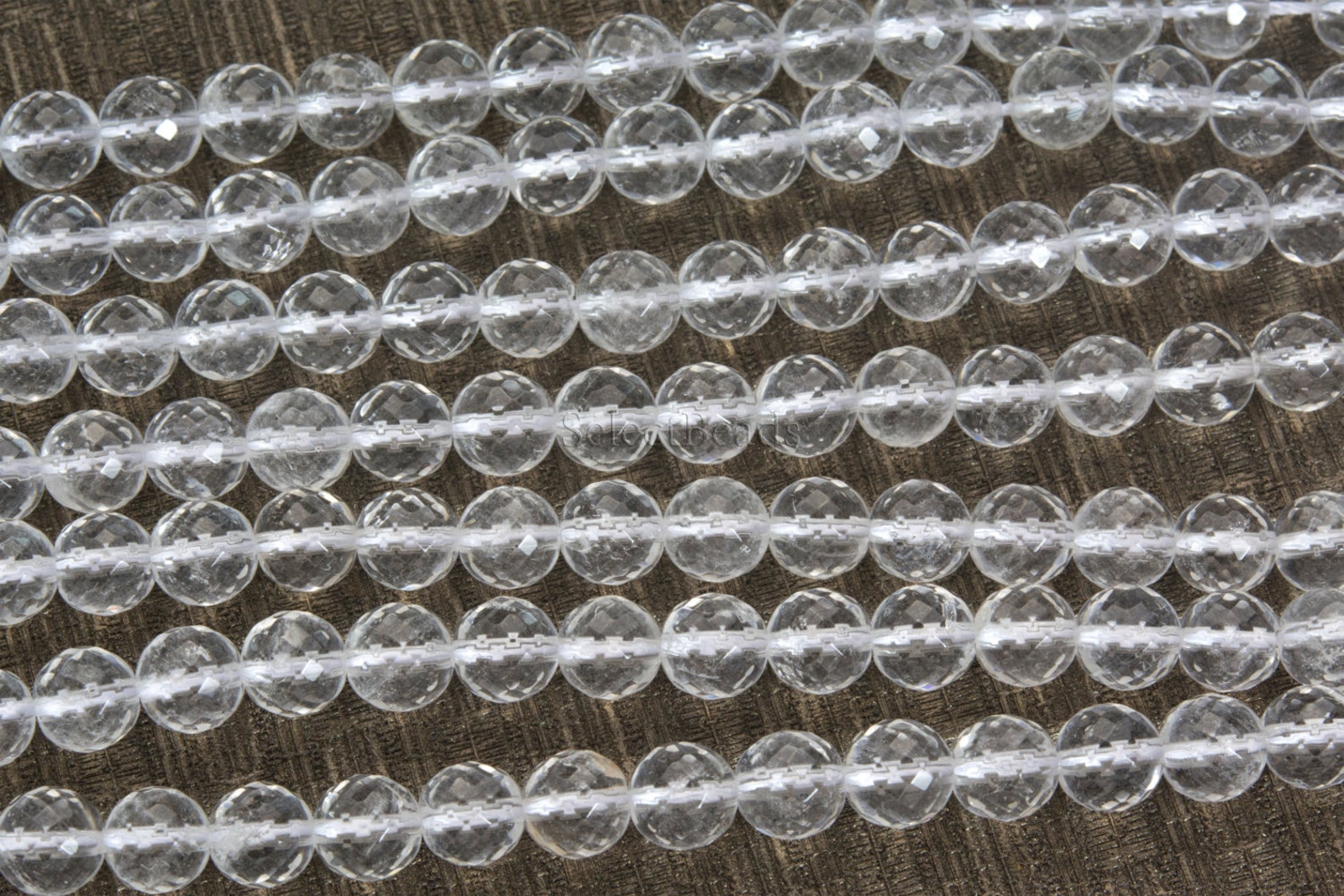 Cool Ice Crystal Quartz Beads Faceted Round Rock Crystal - Etsy