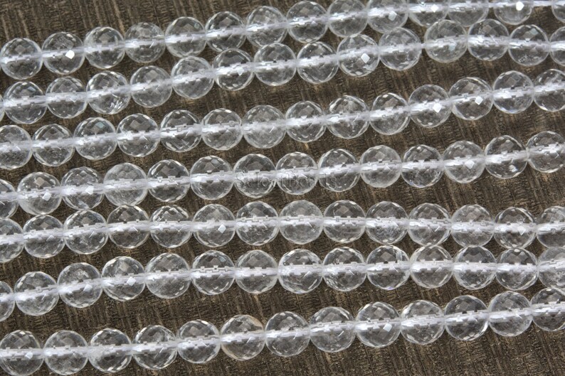 Cool Ice Crystal Quartz Beads Faceted Round Rock Crystal - Etsy