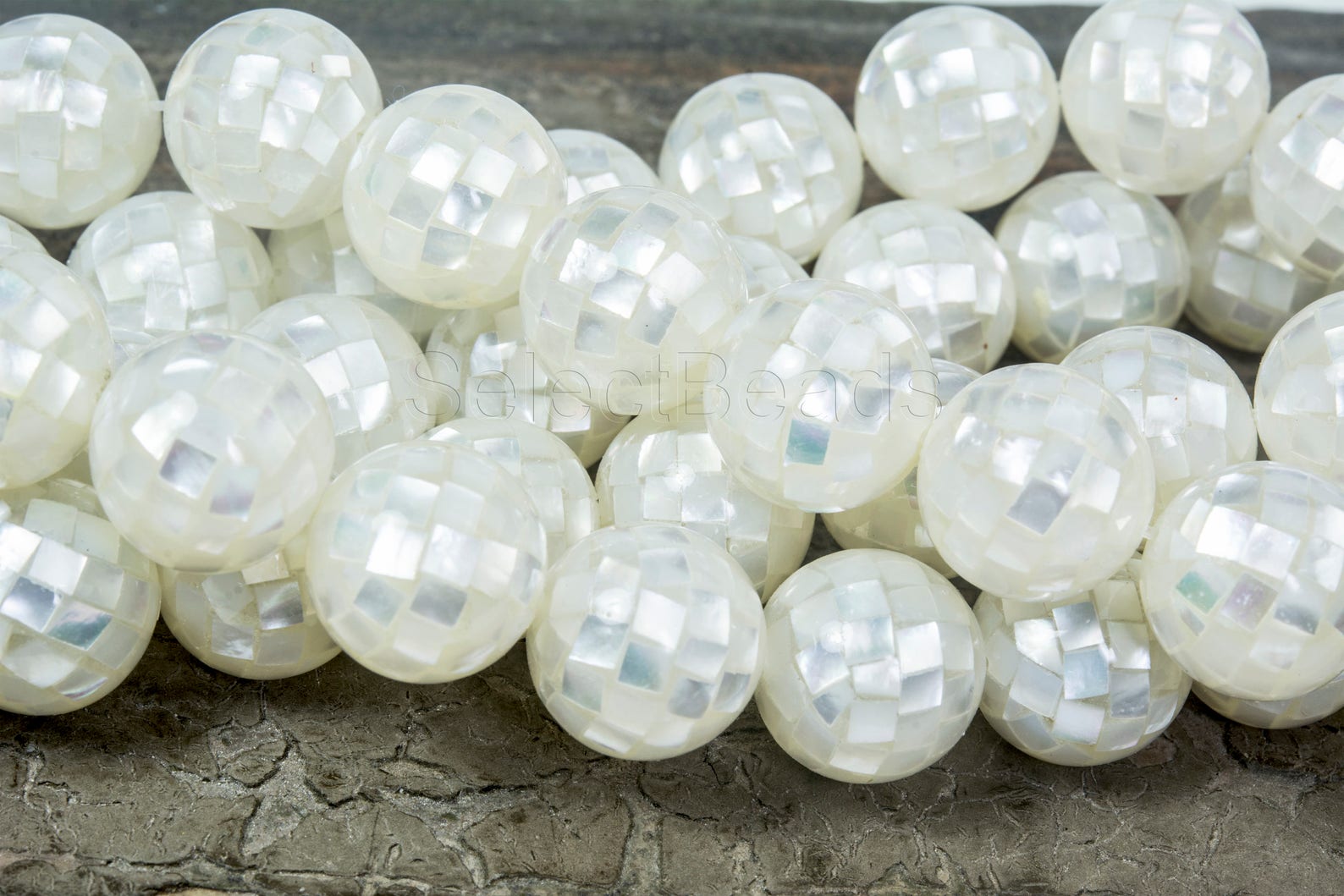 Luster Shell Beads Sea Shell Ball Beads Quality White - Etsy