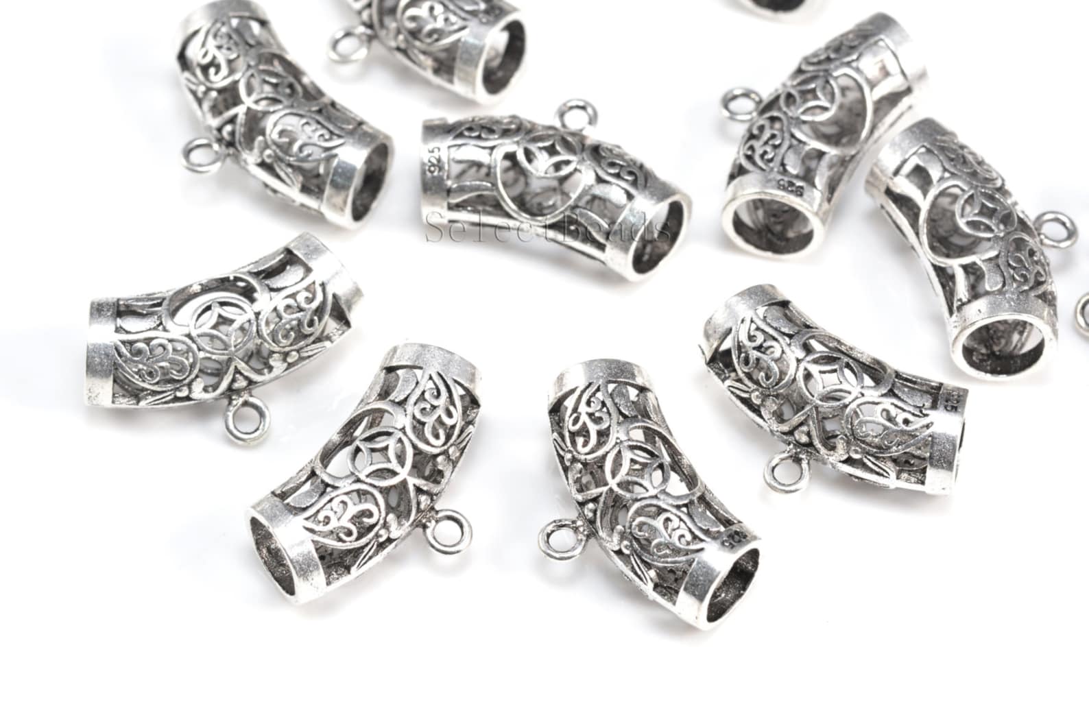 Sterling Silver Bails Pendant Bail Jewelry Bails for - Etsy