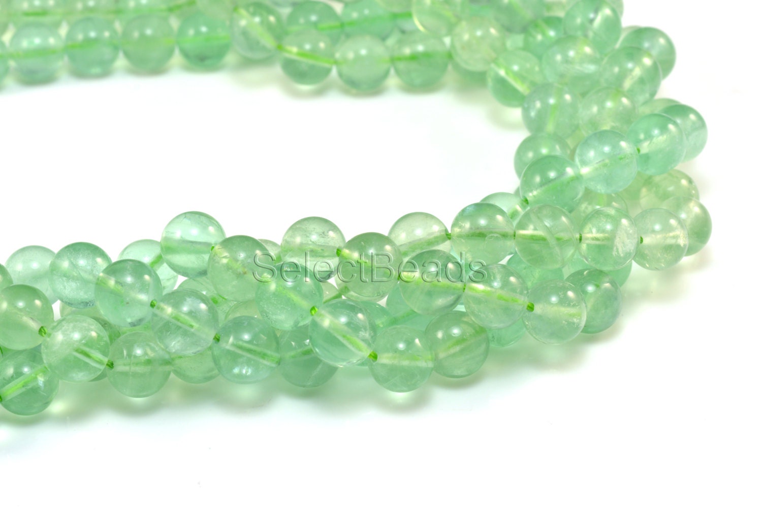 Green Fluorite Round Bead 6-12mm Lime Green Stone Bead | Etsy
