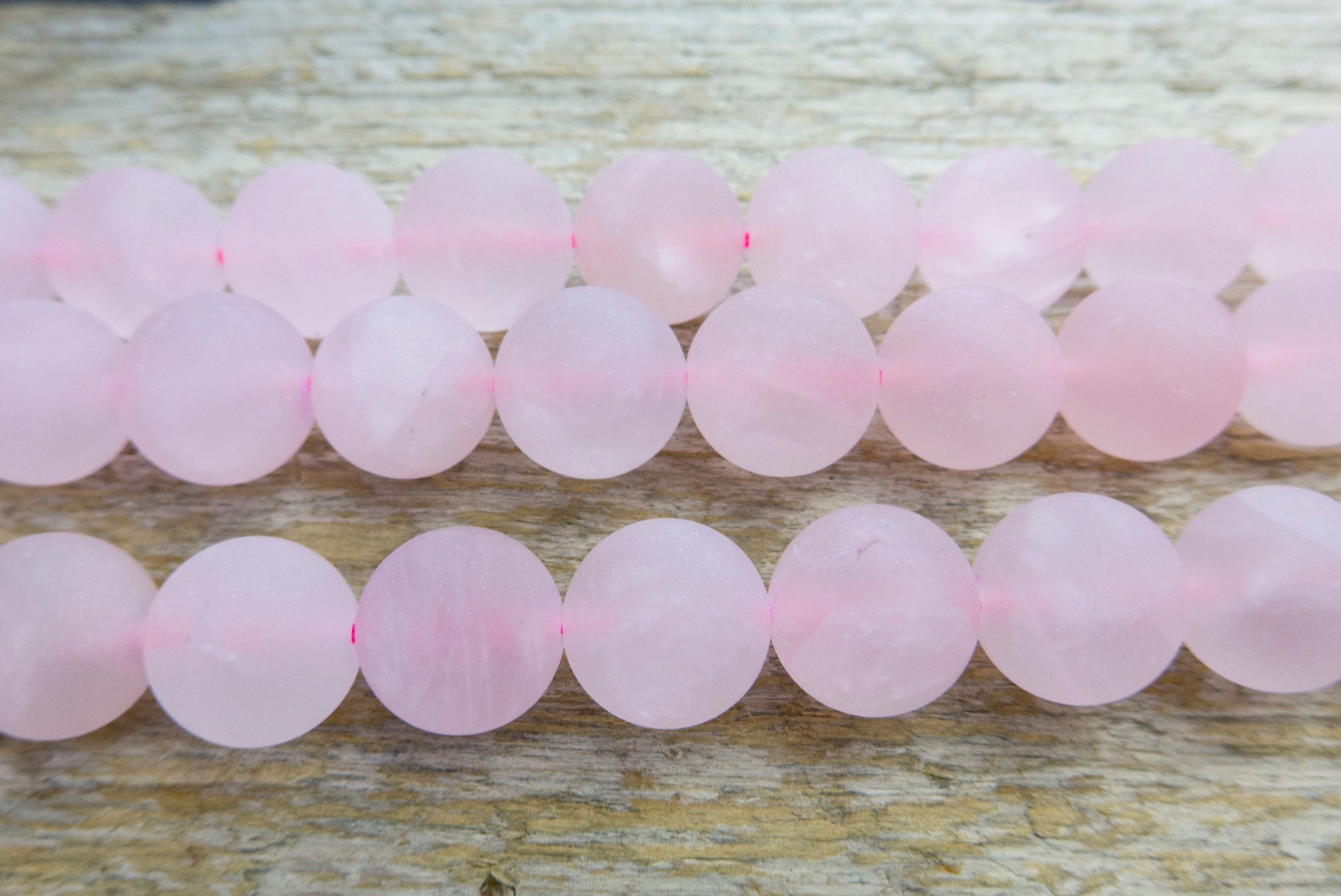 Matte Rose Quartz Beads Pink Quartz Round Beads Pink - Etsy
