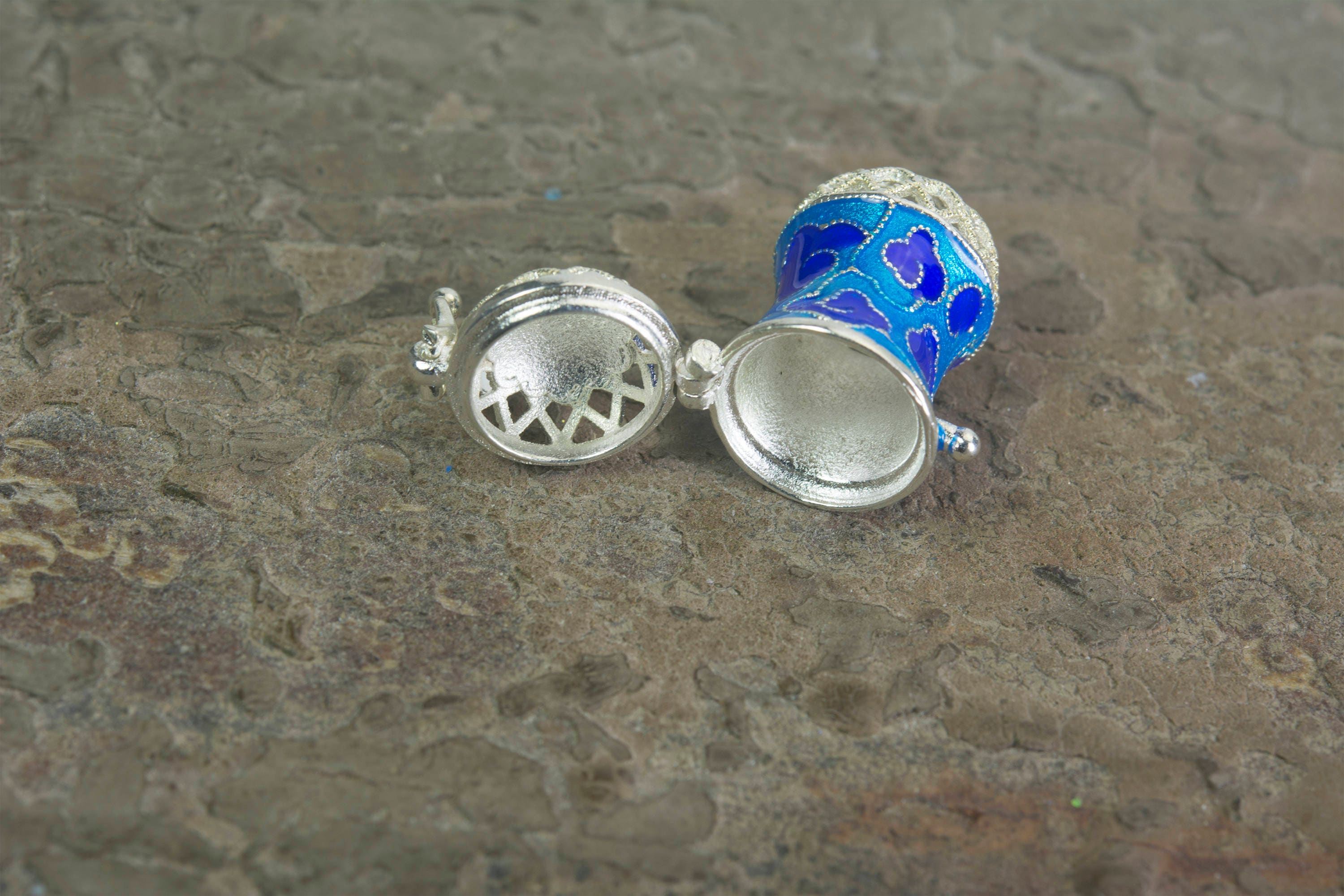 Filigree Enamel Lockets Silver Pendant Locket Jewelry | Etsy