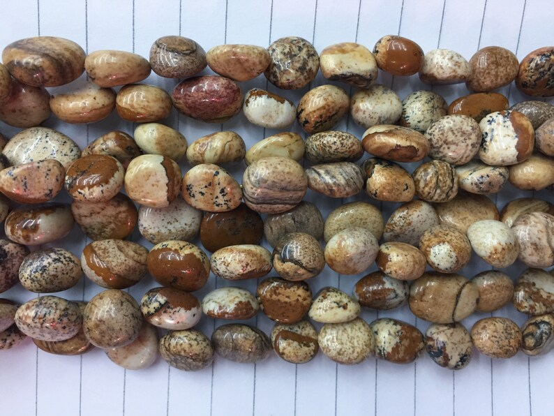 Tumbled Gemstone Nugget Beads - Free Form Stone Nuggets - Dalmatian ...
