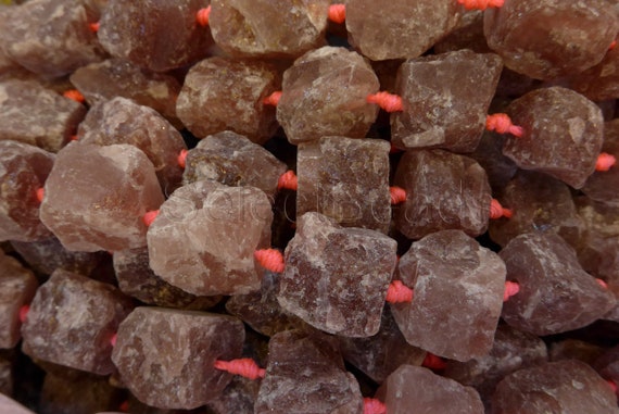 Strawberry quartz raw nugget stone natural pink quartz large | Etsy