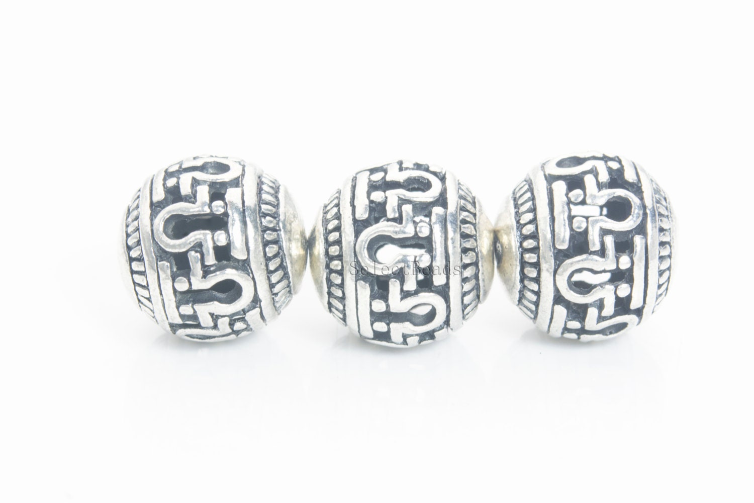 Omega filigree metal beads mathematical notation beads | Etsy