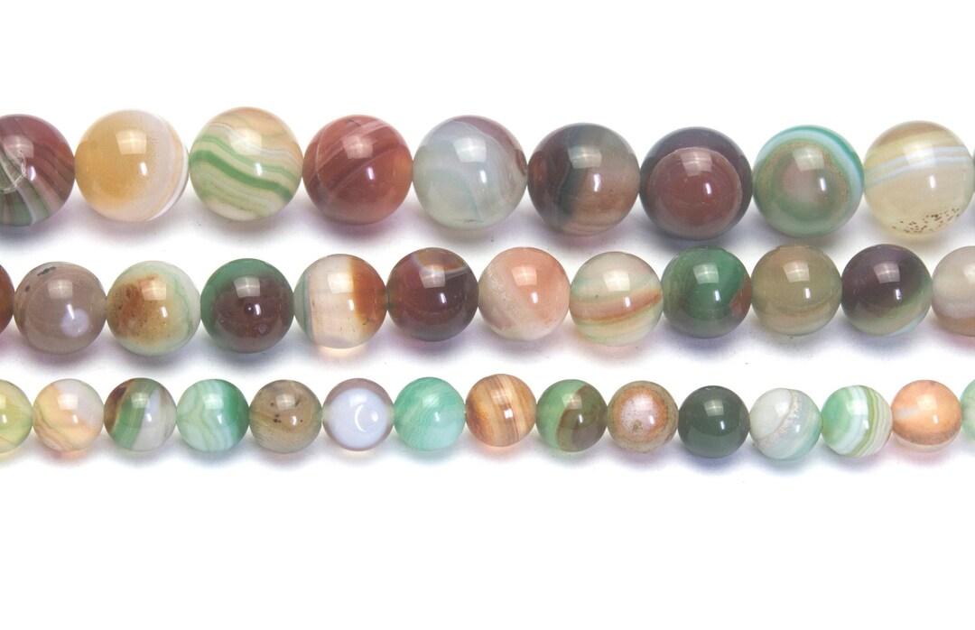Rainbow Agate Round Beads - Colorful Necklace Beads - Candy Agate Beads ...