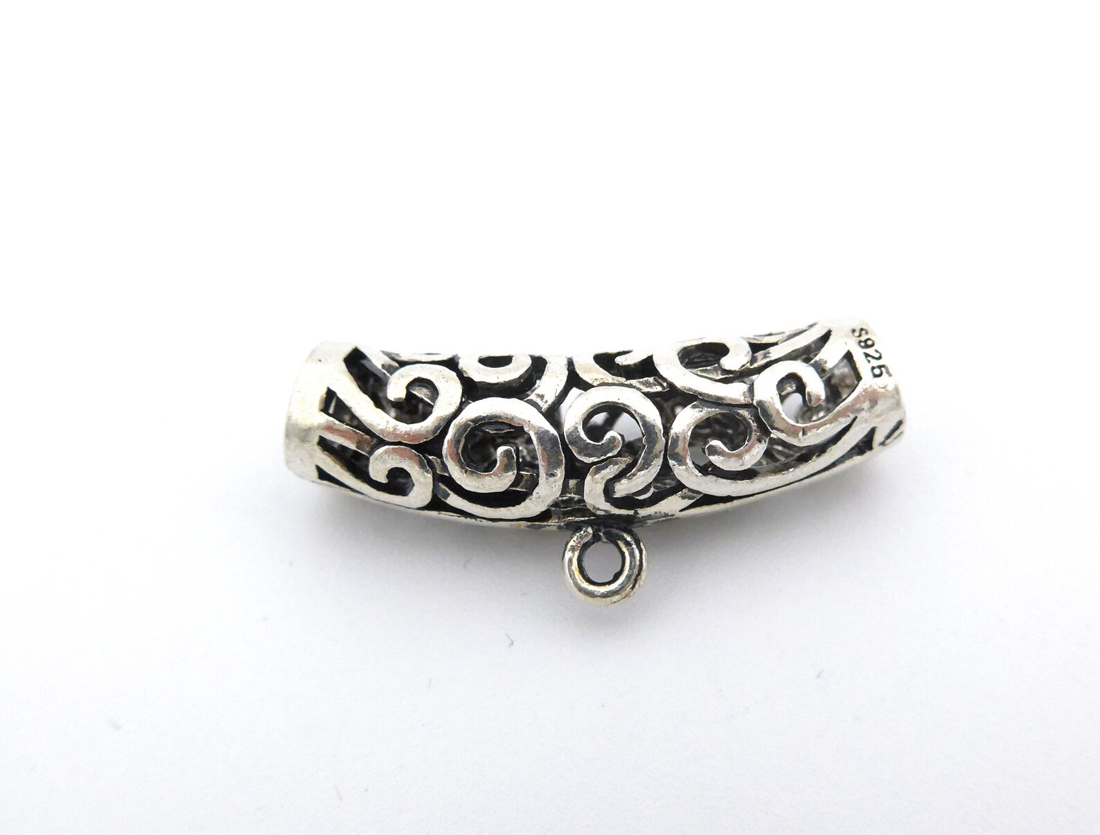 Filigree Floral Sterling Silver Bails for Pendants sterling - Etsy