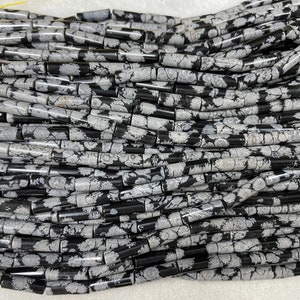 Gemstone 4x13mm Tube Beads - Natural Stone Tubes - Agate Stone Tubes ...