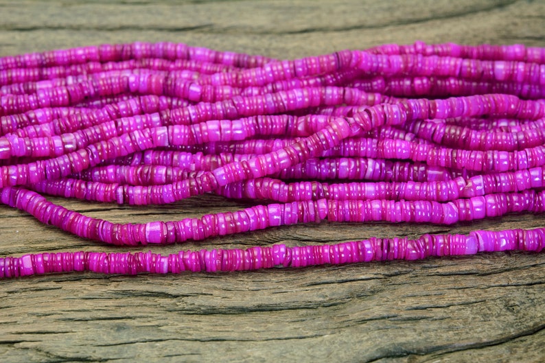 Heishi Shell Beads Dyed MOP Spacers Thin Beach Style Beads | Etsy