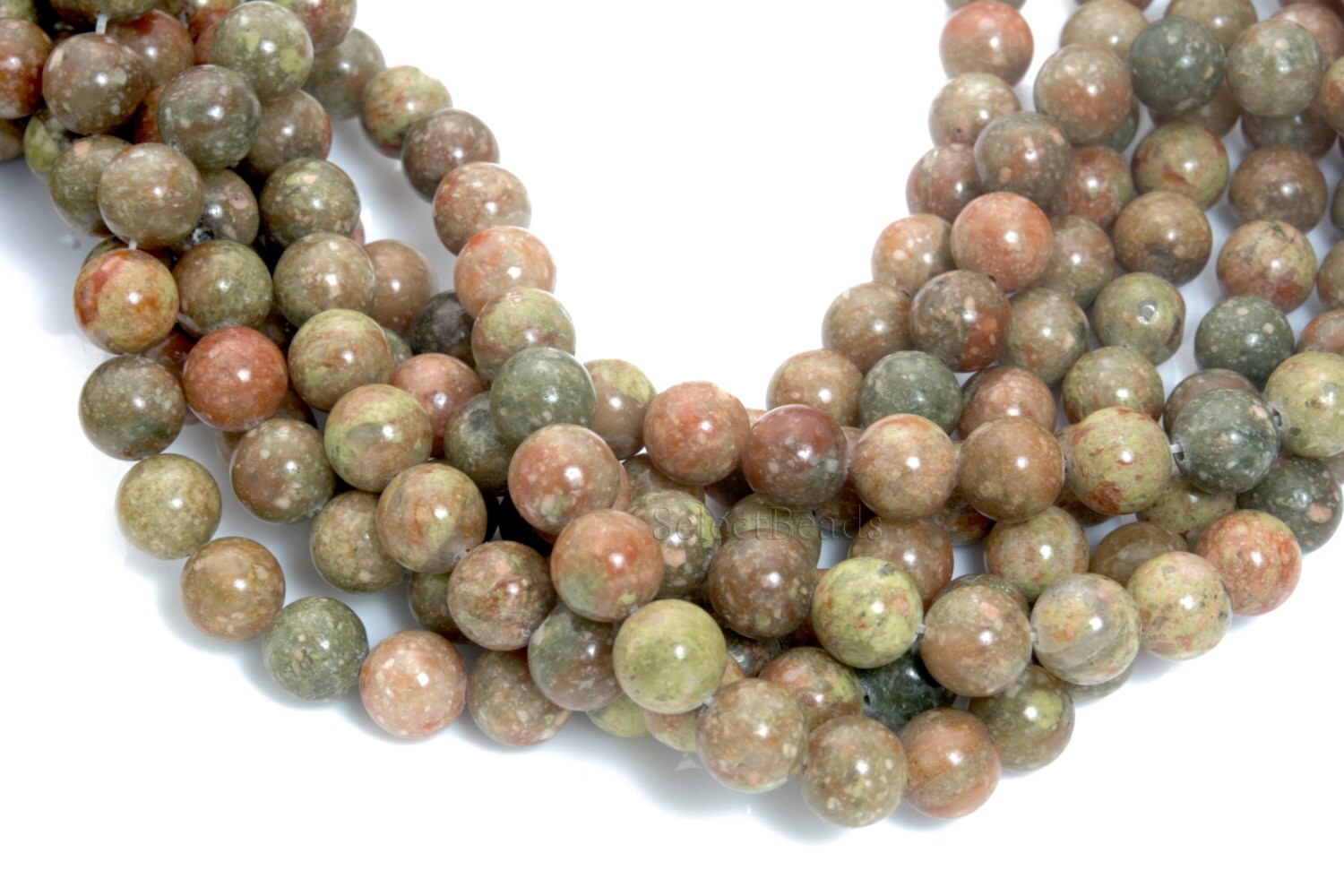 Fall Color Autumn Jasper Beads Pink and Green Chinese - Etsy
