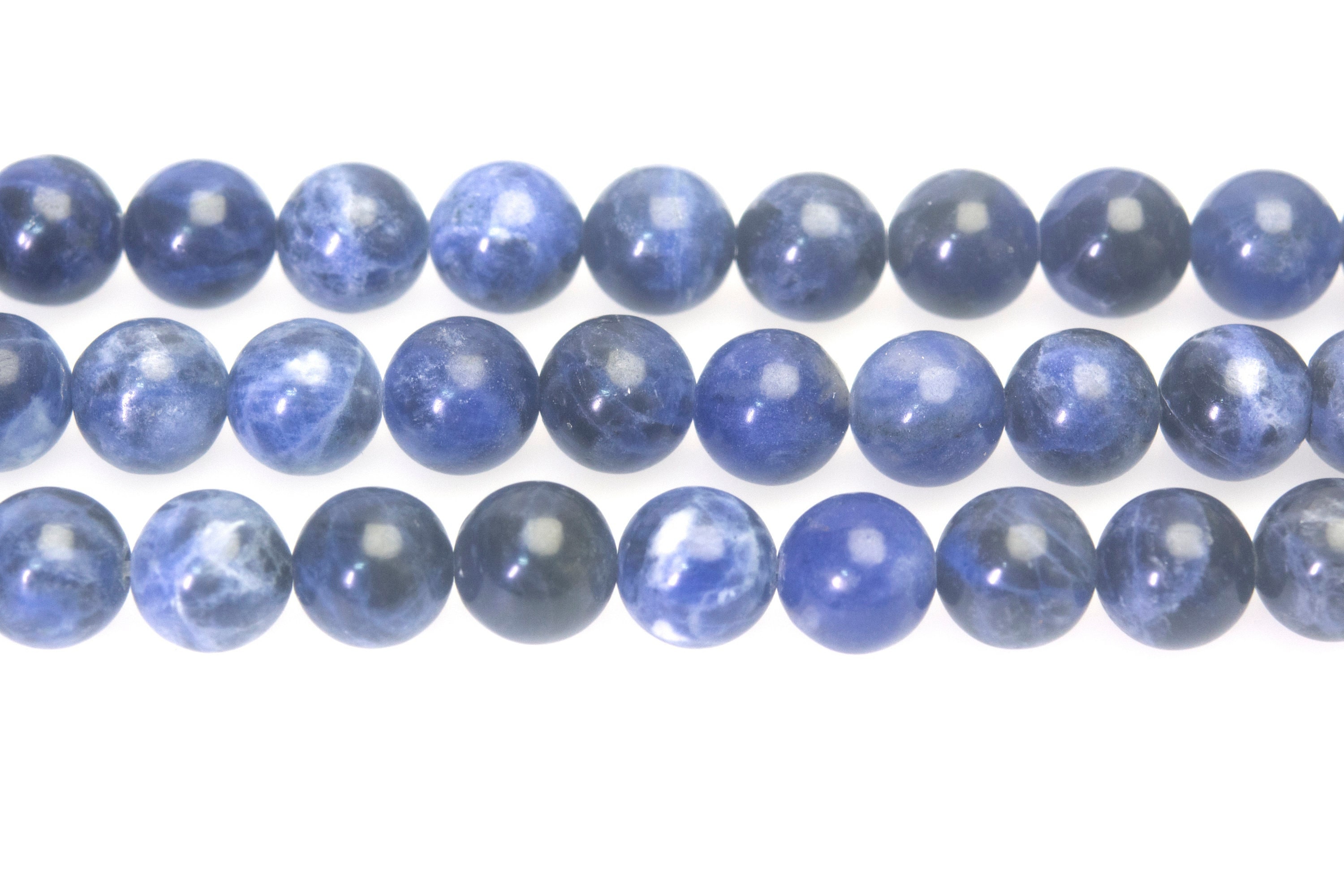 Blue Sodalite Smooth Round Beads Natural Sodalite Gemstone - Etsy