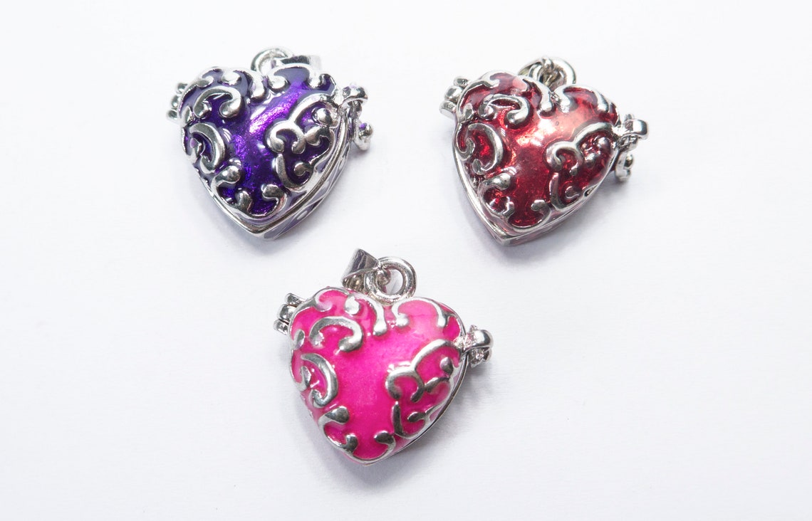 Heart Shape Locket Pendant - Wish Holder Locket Charms - Perfume Solids ...