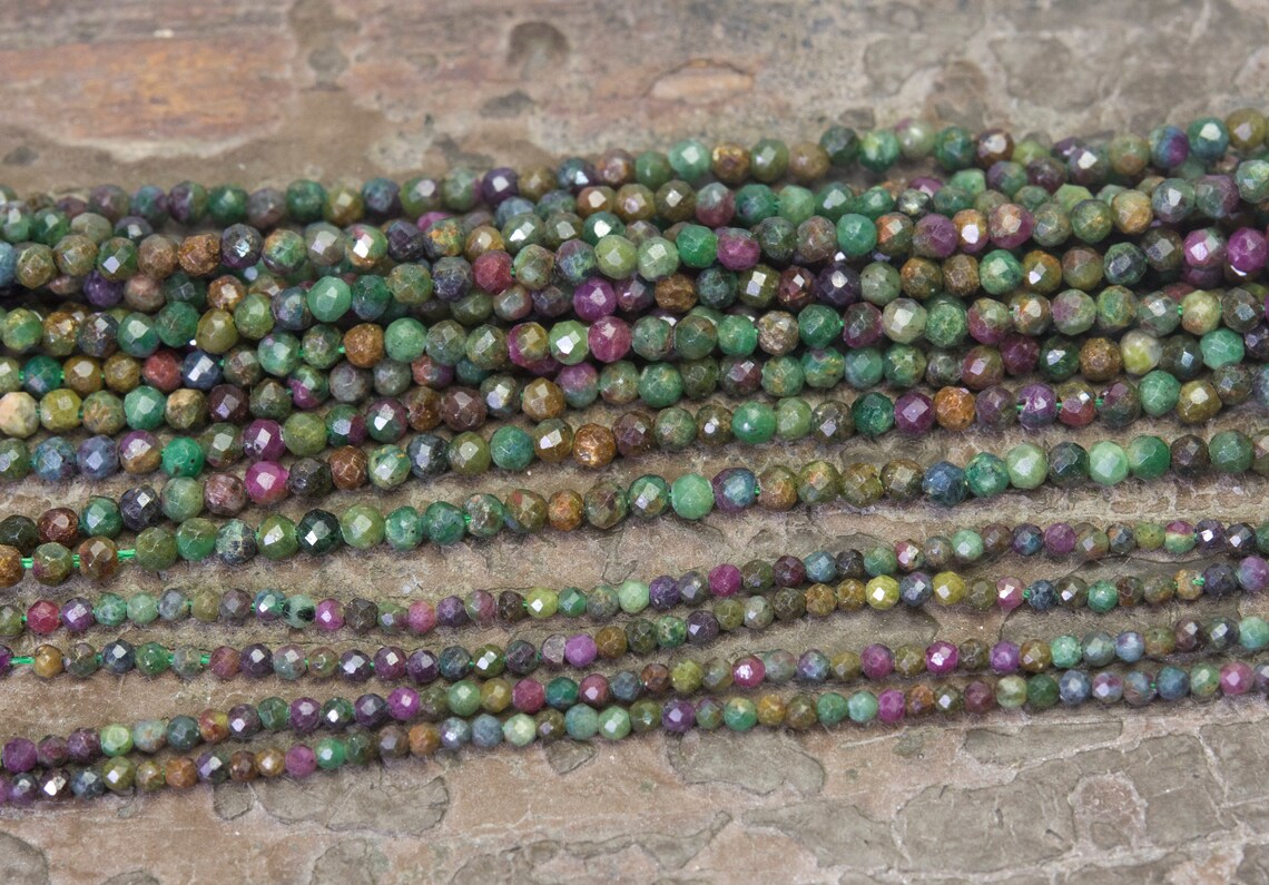 Red and Blue Ruby Zoisite Beads Genuine Loose Zoisite Beads | Etsy