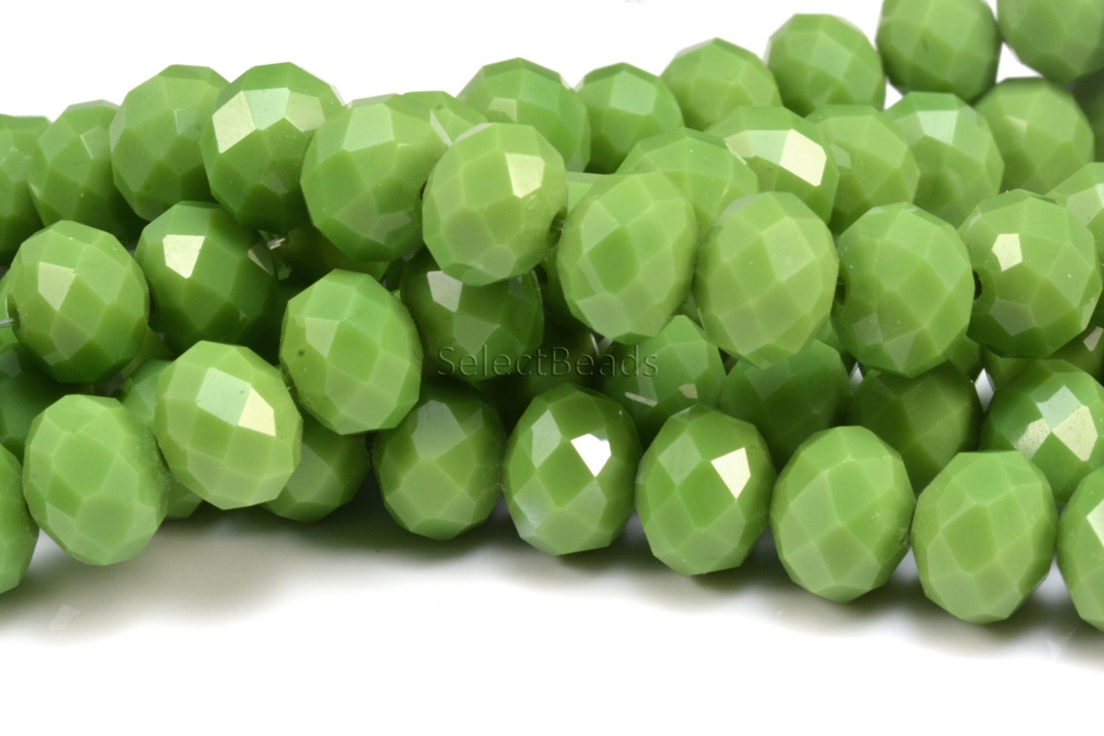 Lime Green Glass Quartz Beads Faceted Crystal Quartz - Etsy