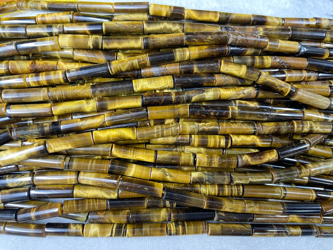 Gemstone 4x13mm Tube Beads - Natural Stone Tubes - Agate Stone Tubes ...