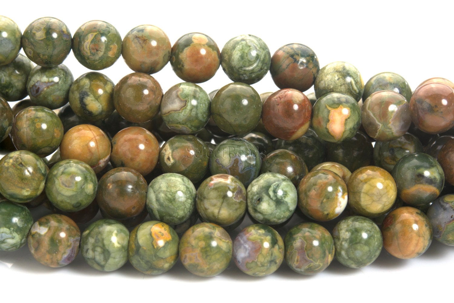 Green Rainforest Rhyolite Jasper Beads Rainforest Gemstone - Etsy