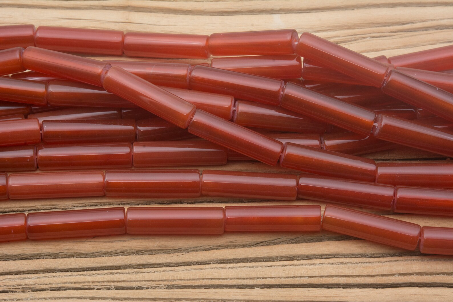 Long Red Carnelian Tube Beads Long Tube Beads 8x30mm - Etsy