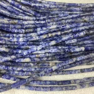 Gemstone Smooth Tube Beads 4x13mm Natural Stone Tubes - Etsy