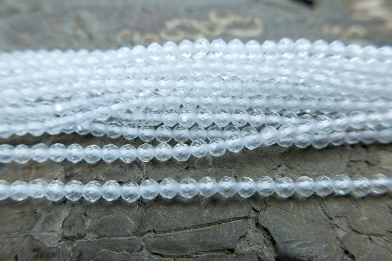 2mm Natural Clear Quartz Beads 3mm Faceted Clear Crystal - Etsy