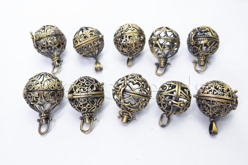 Snowflake Pattern Brass Lockets Filigree Metal Lockets - Etsy