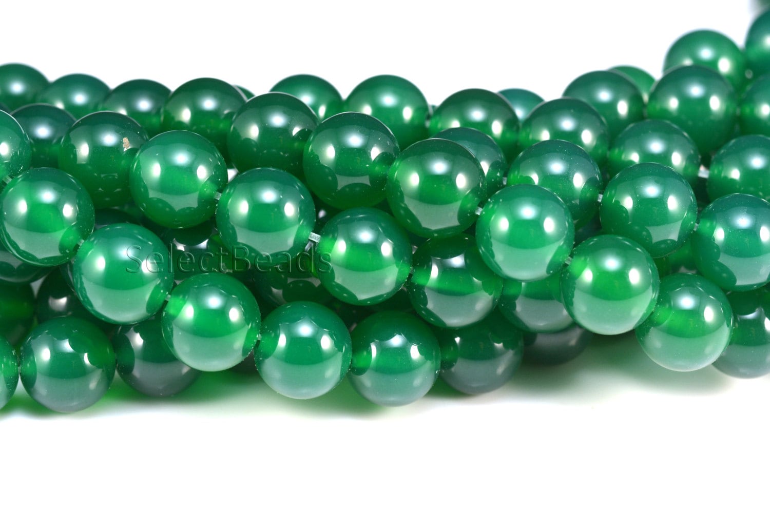 Green Agate Beads - Natural Green Agate - Agate Gemstone Beads - Agate ...