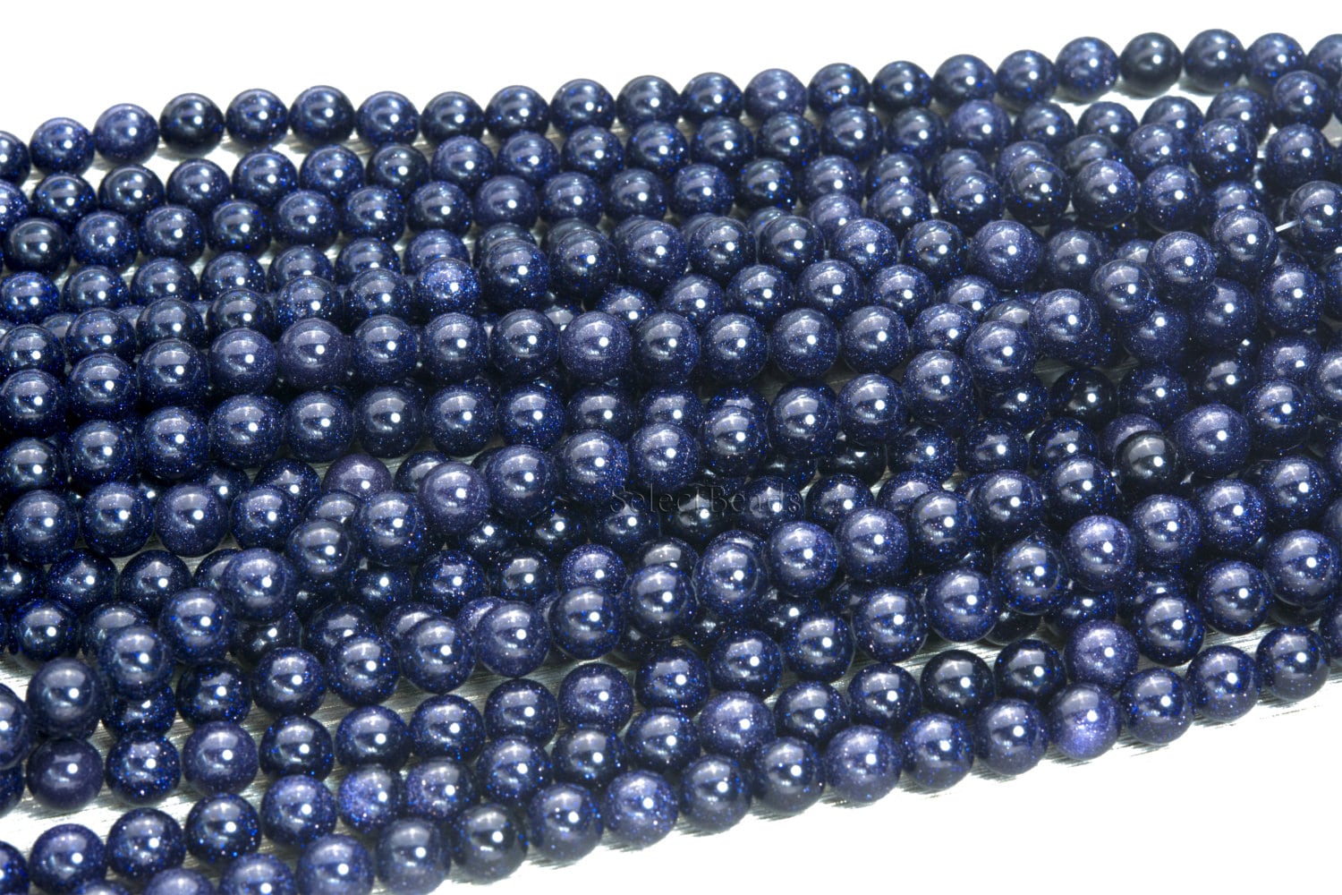 Blue Sandstone Beads Blue Gold Stone Gemstone Beads | Etsy