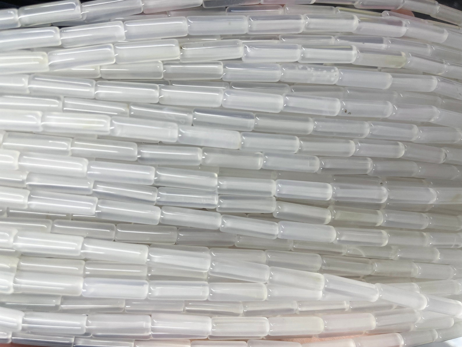 Gemstone Smooth Tube Beads - 4x13mm Natural Stone Tubes - Agate Stone ...