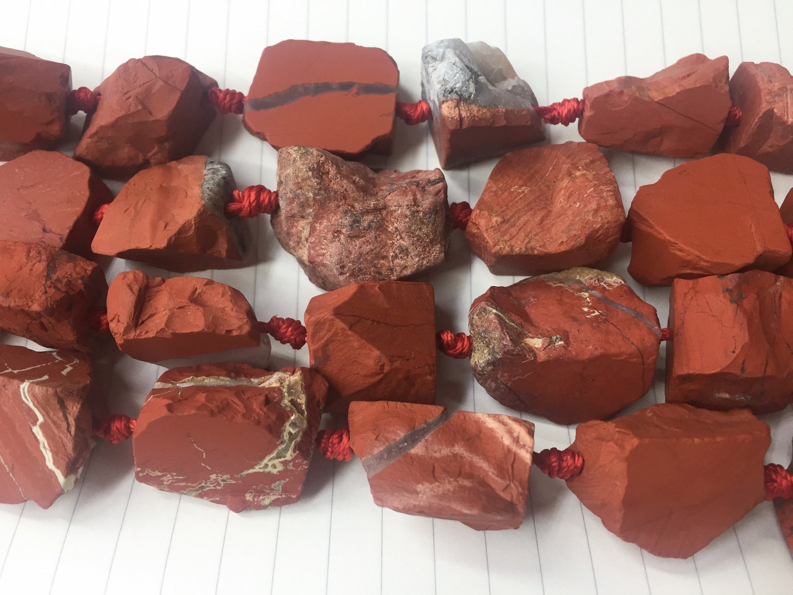 Red Jasper Gemstone Raw Nuggets Beads Brick-red Gemstone - Etsy