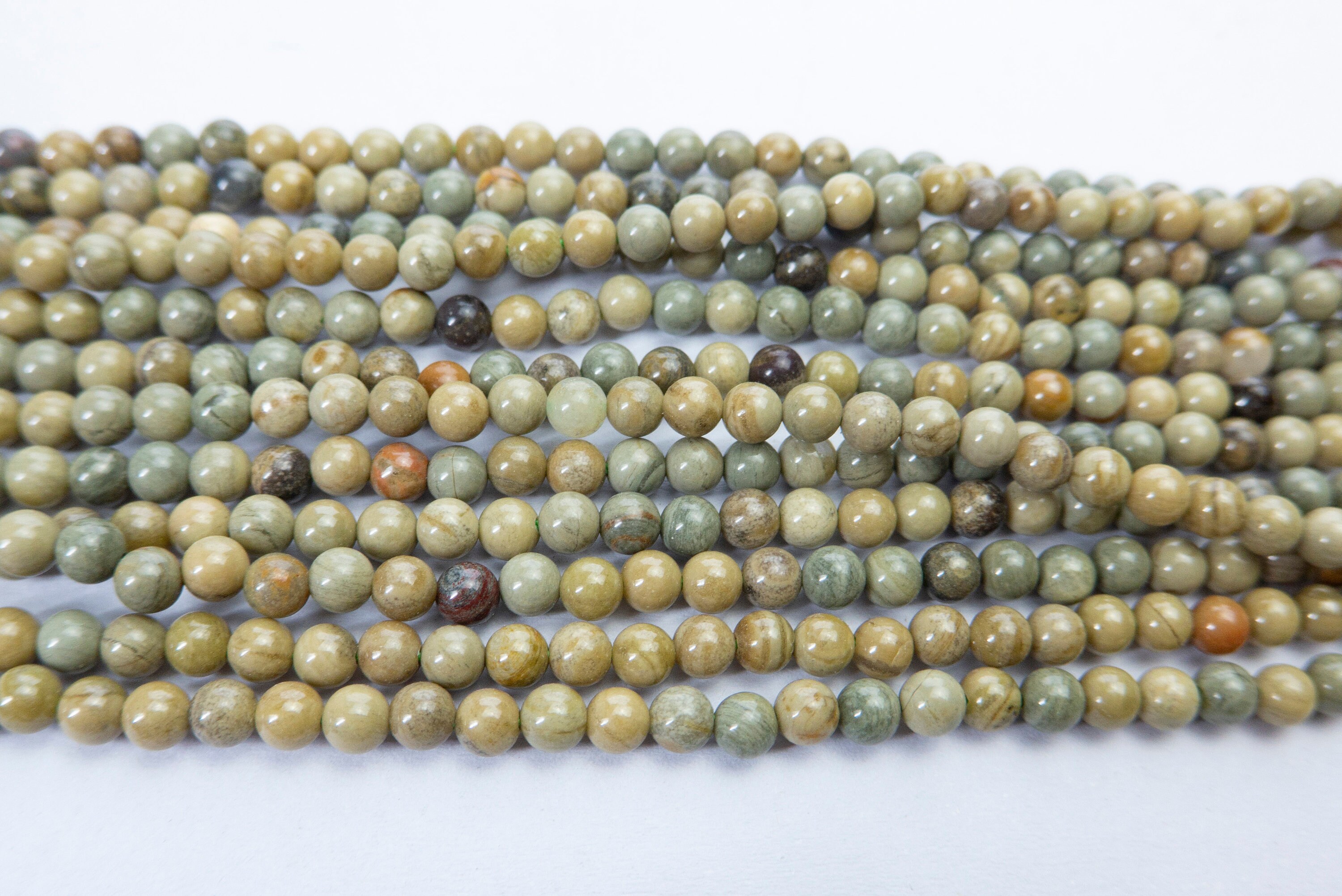 Silver Leaf Tiny Gemstone Spacer Beads - 2mm Semiprecious Stone Beads ...