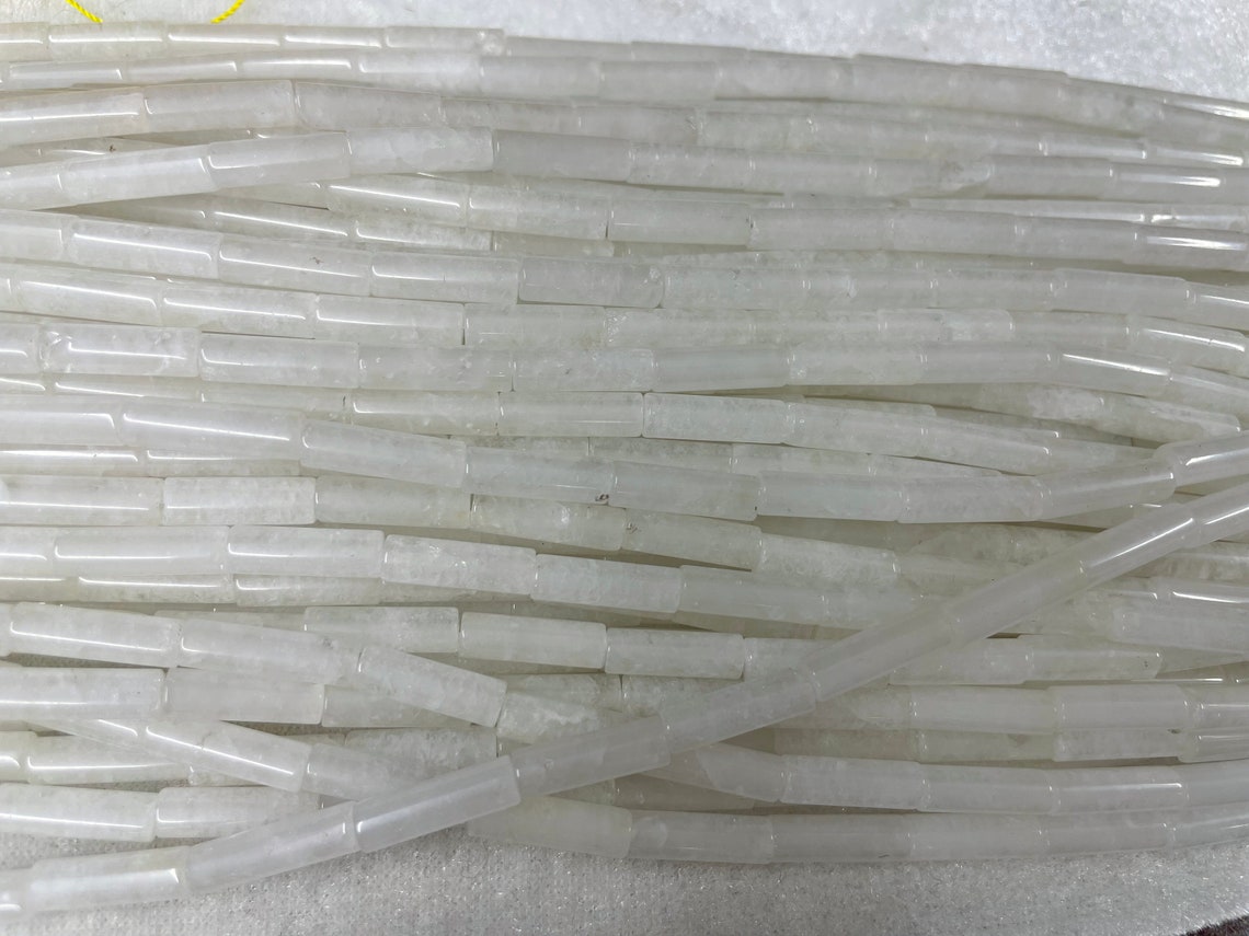 Gemstone 4x13mm Tube Beads - Natural Stone Tubes - Agate Stone Tubes ...